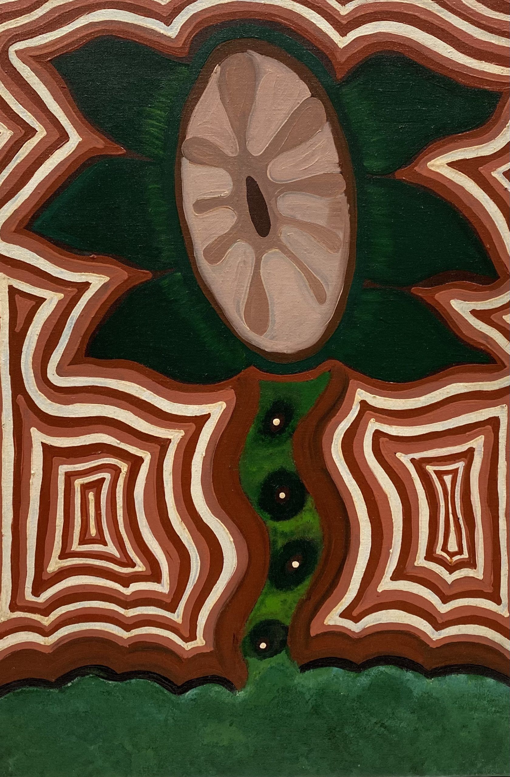 “Desert Flower” Aboriginal Oil Painting Kanytjupai (Antjala) Robin ...